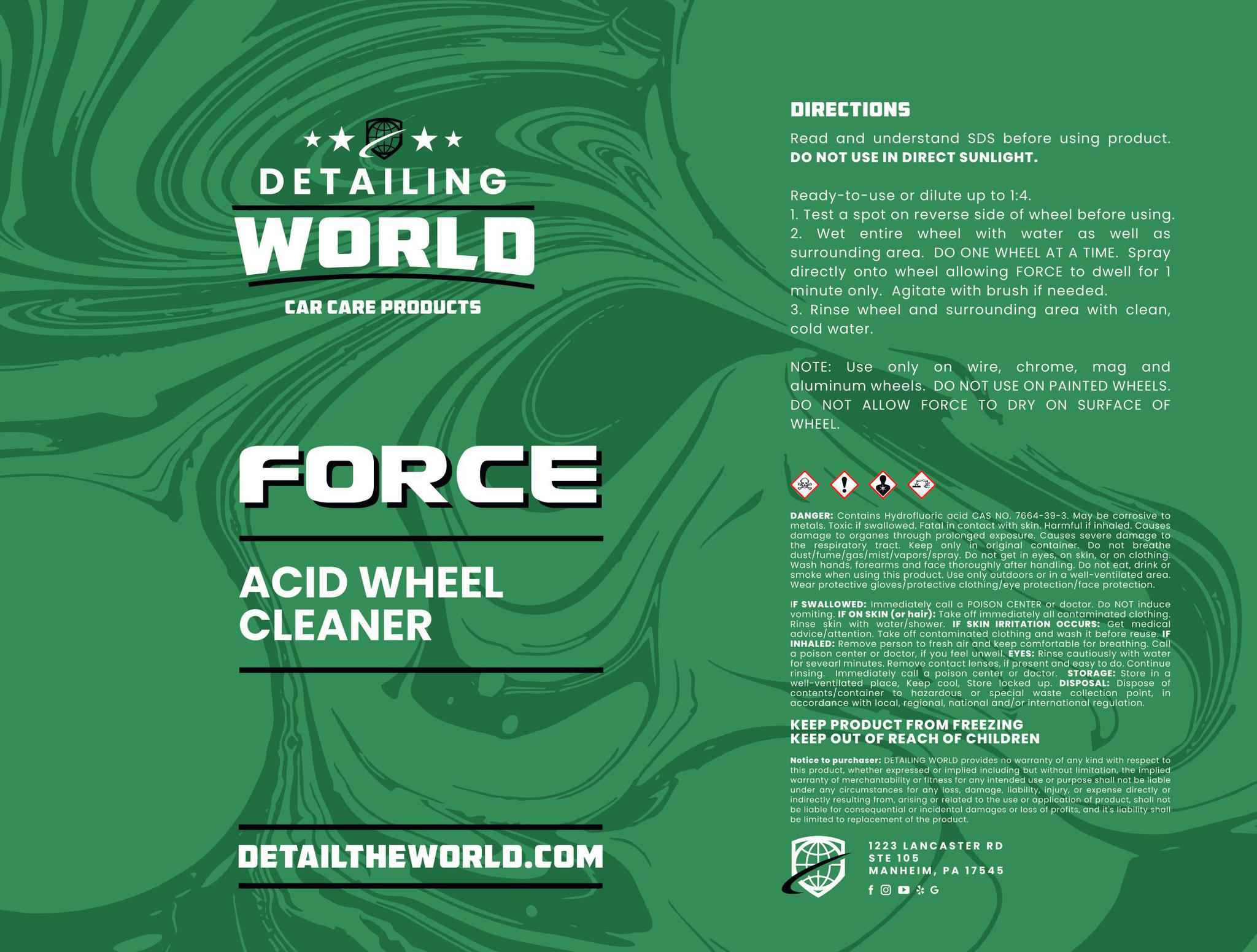 Detailing World Force Acid Wheel Cleaner – Detailing World NJ